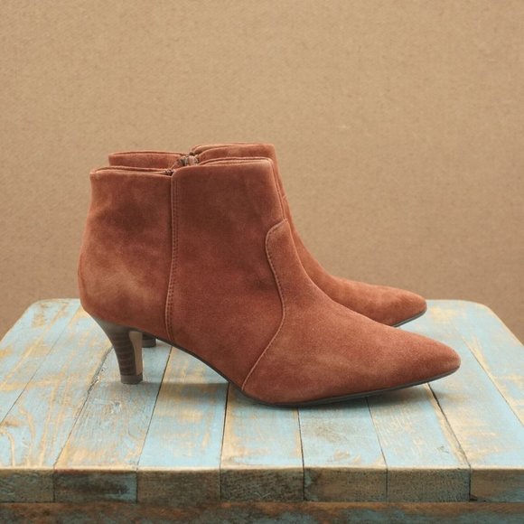 Clarks | Shoes | Clarks Womens Linvale Judith Ankle Boots Rust Red ...